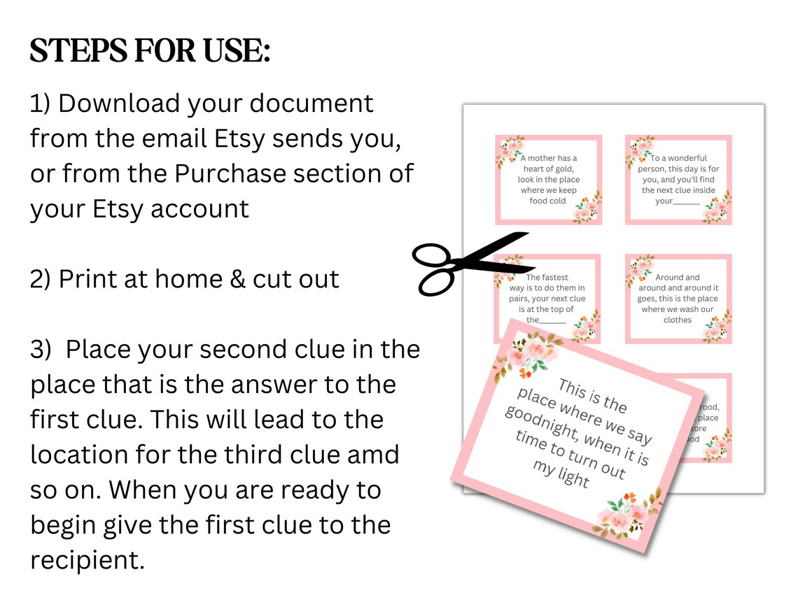 Indoor Printable Mother's Day Scavenger Hunt for Kids & Moms | Treasure ...