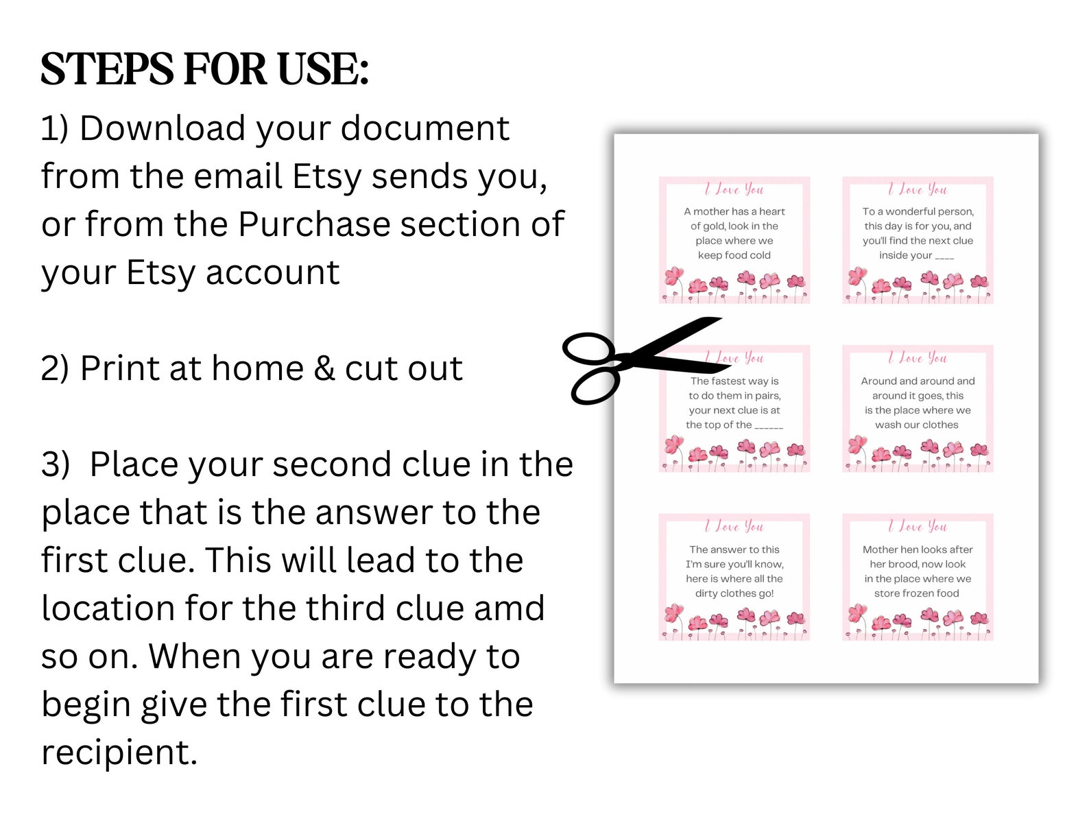 Printable Mothers Day Scavenger Hunt for Kids & Moms | Indoor Treasure ...