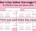 Printable Mothers Day Scavenger Hunt for Kids & Moms | Indoor Treasure ...