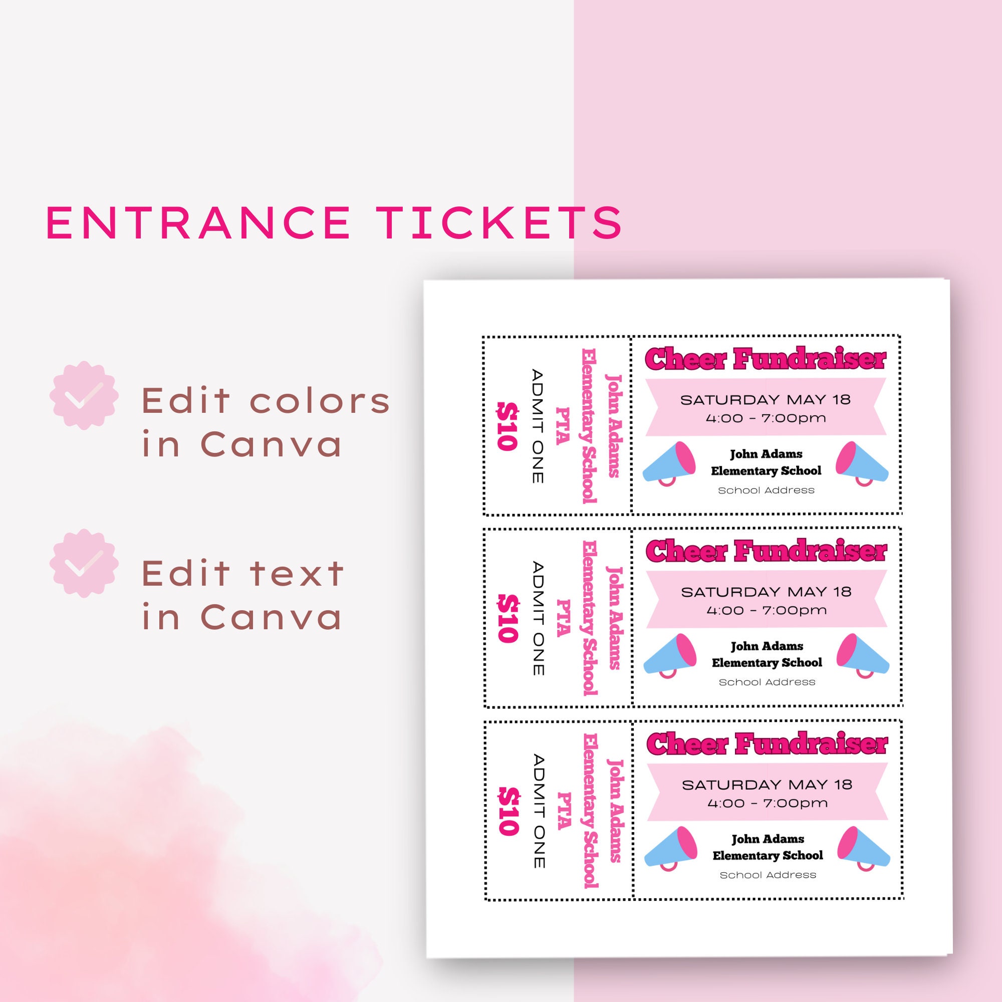 Cheer Leading Fundraiser Template Bundle | School Cheer Squad ...