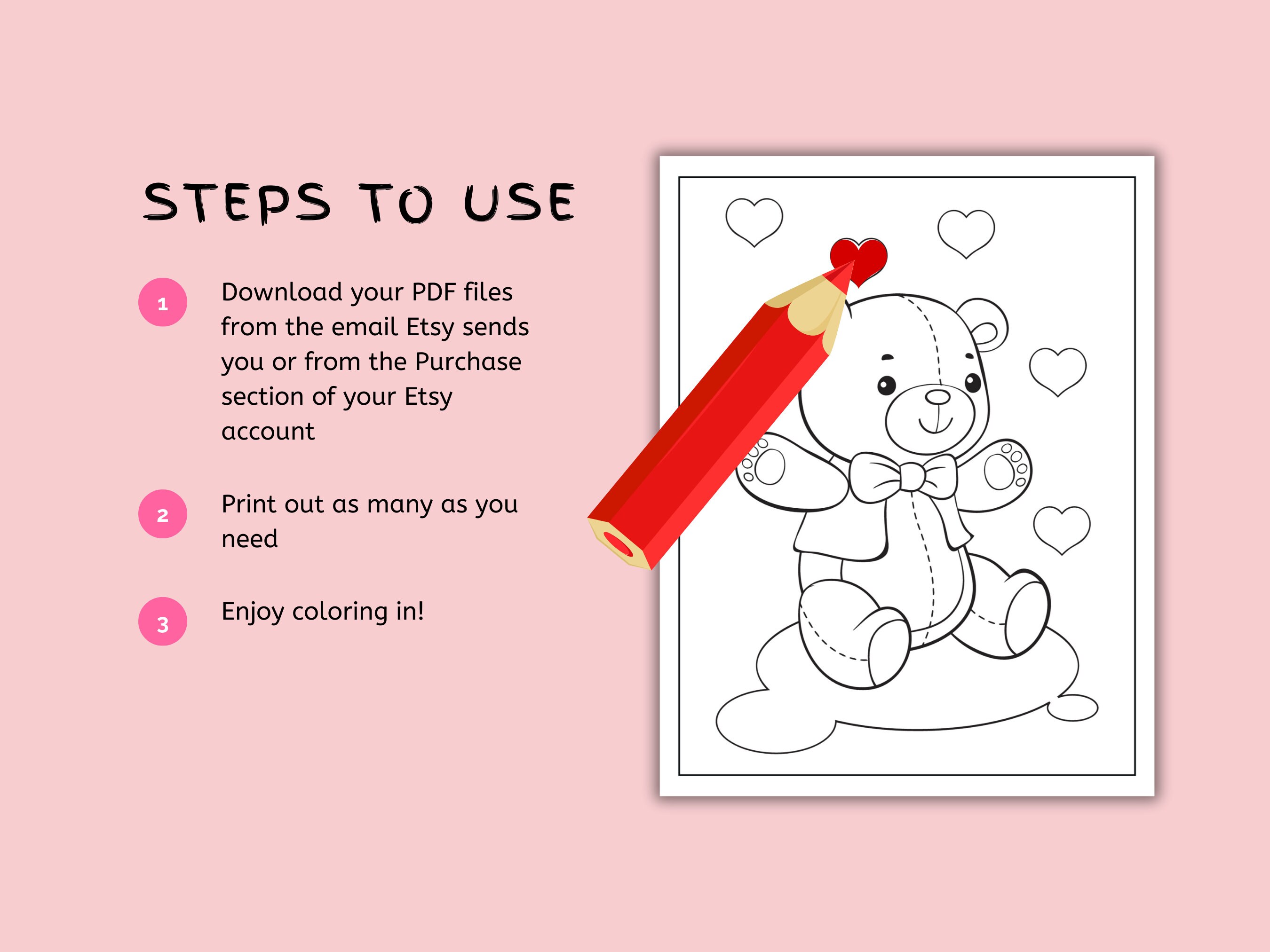 Valentine Bear Coloring Pages Happy Valentine's Day Teddy Bear Coloring ...