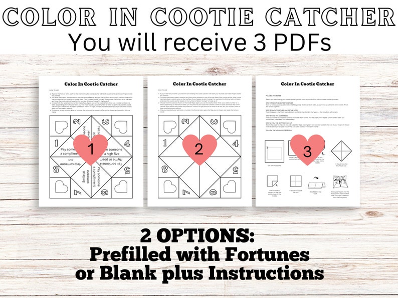 Printable Valentine's Day Classroom Project | Color in Cootie Catcher ...