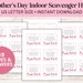 Printable Mothers Day Scavenger Hunt for Kids & Moms | Indoor Treasure ...