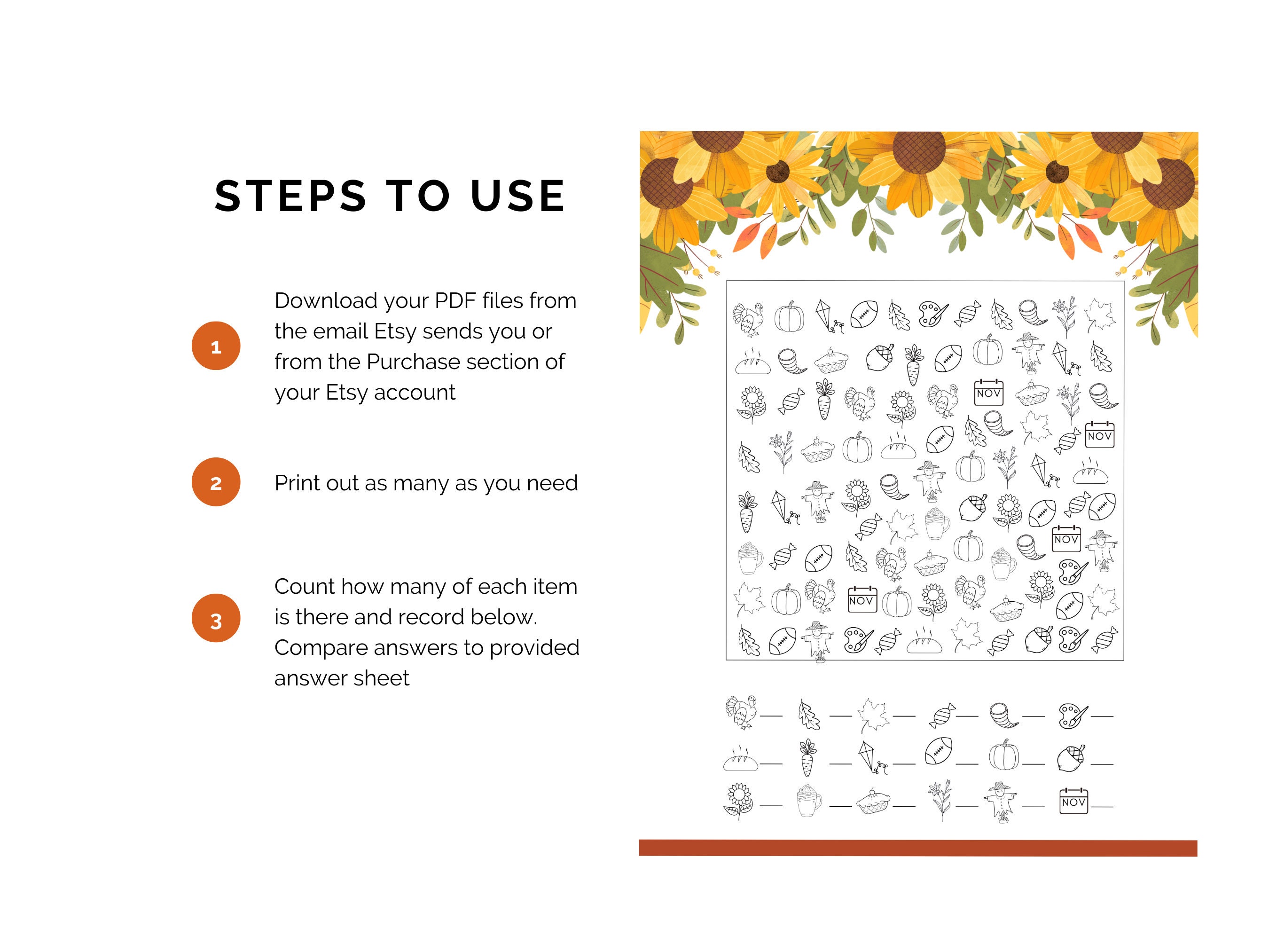 Thanksgiving I Spy Game Thanksgiving Activity for Kids, Teens and ...