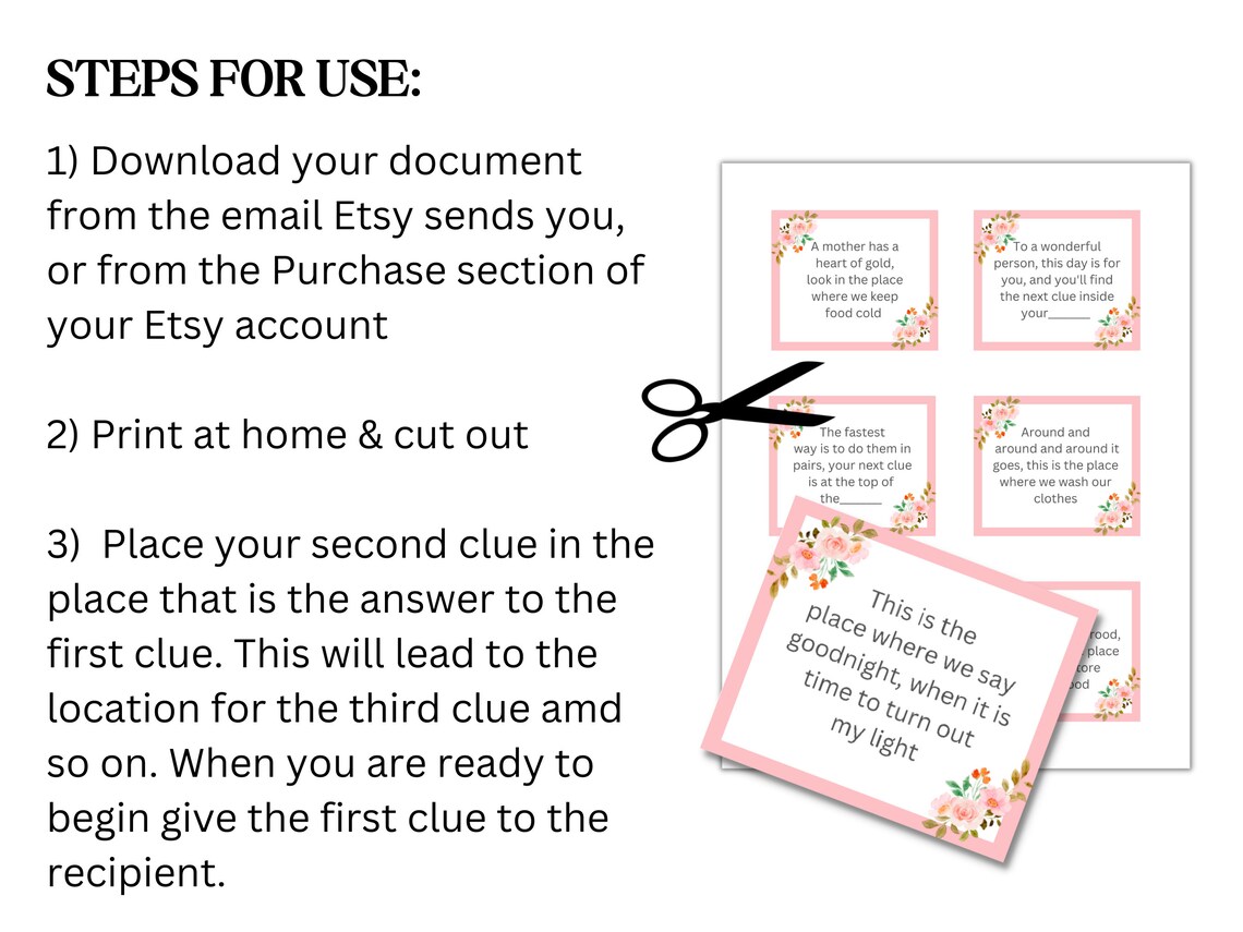 Indoor Printable Mother's Day Scavenger Hunt for Kids & - Etsy
