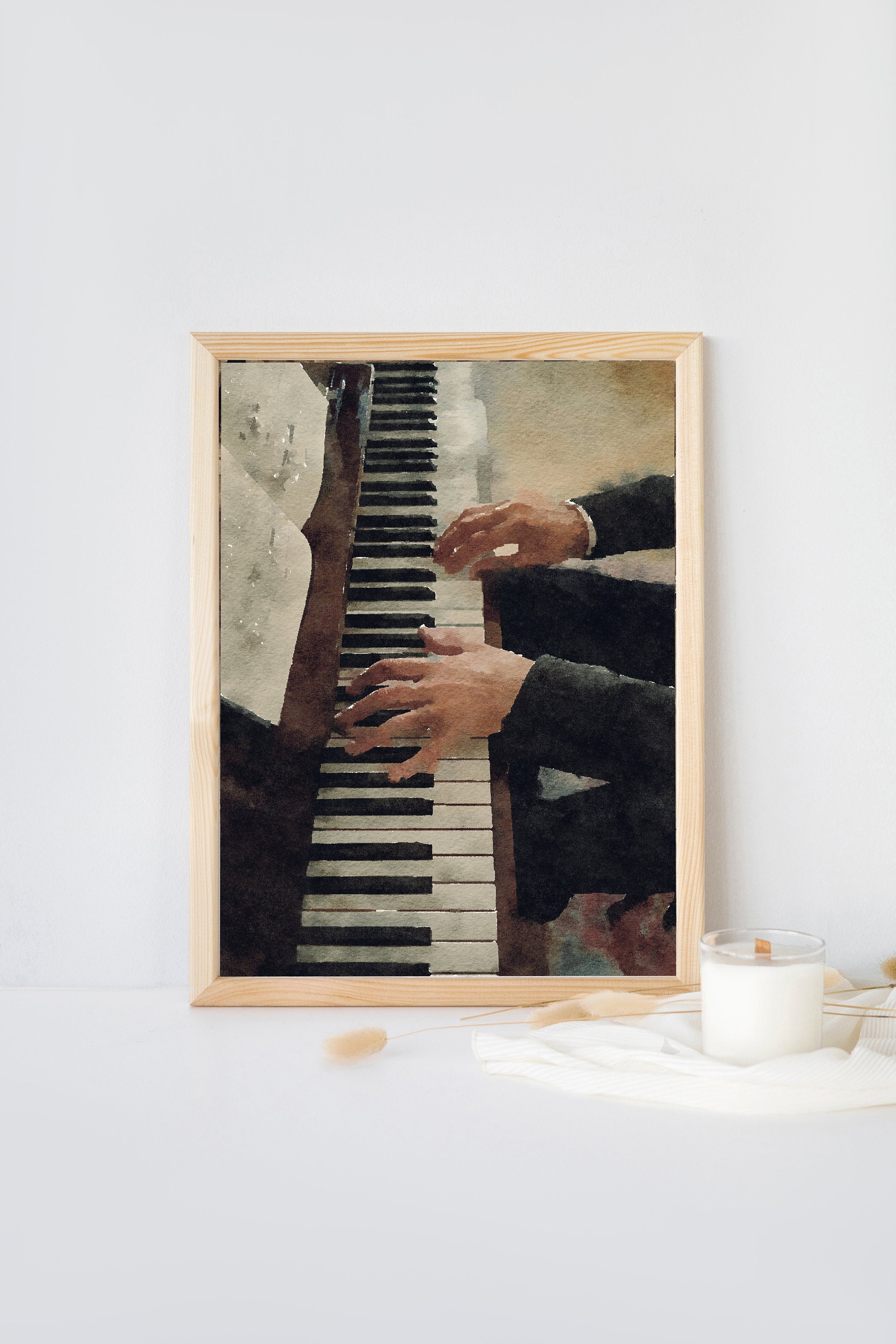 The Pianist Painting, Vintage Still Life Painting, Moody Interiors ...