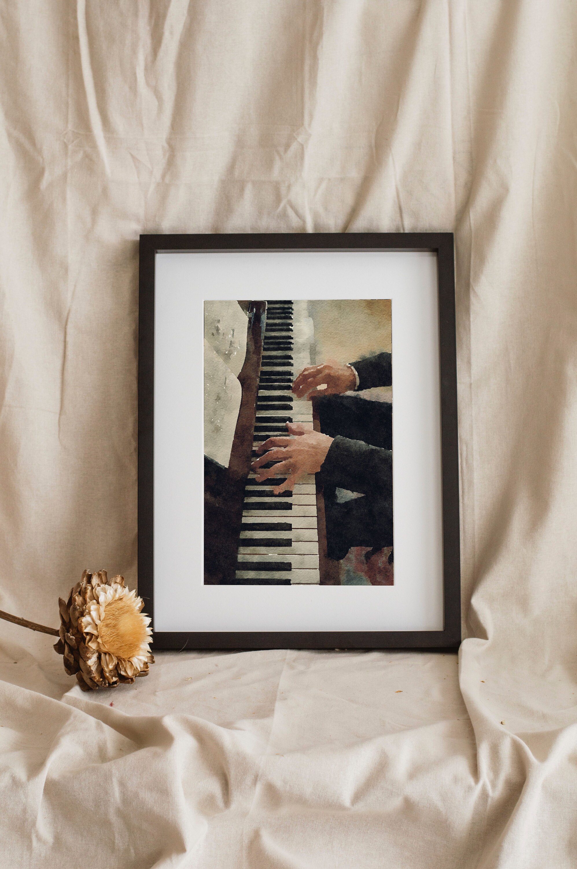 The Pianist Painting, Vintage Still Life Painting, Moody Interiors ...