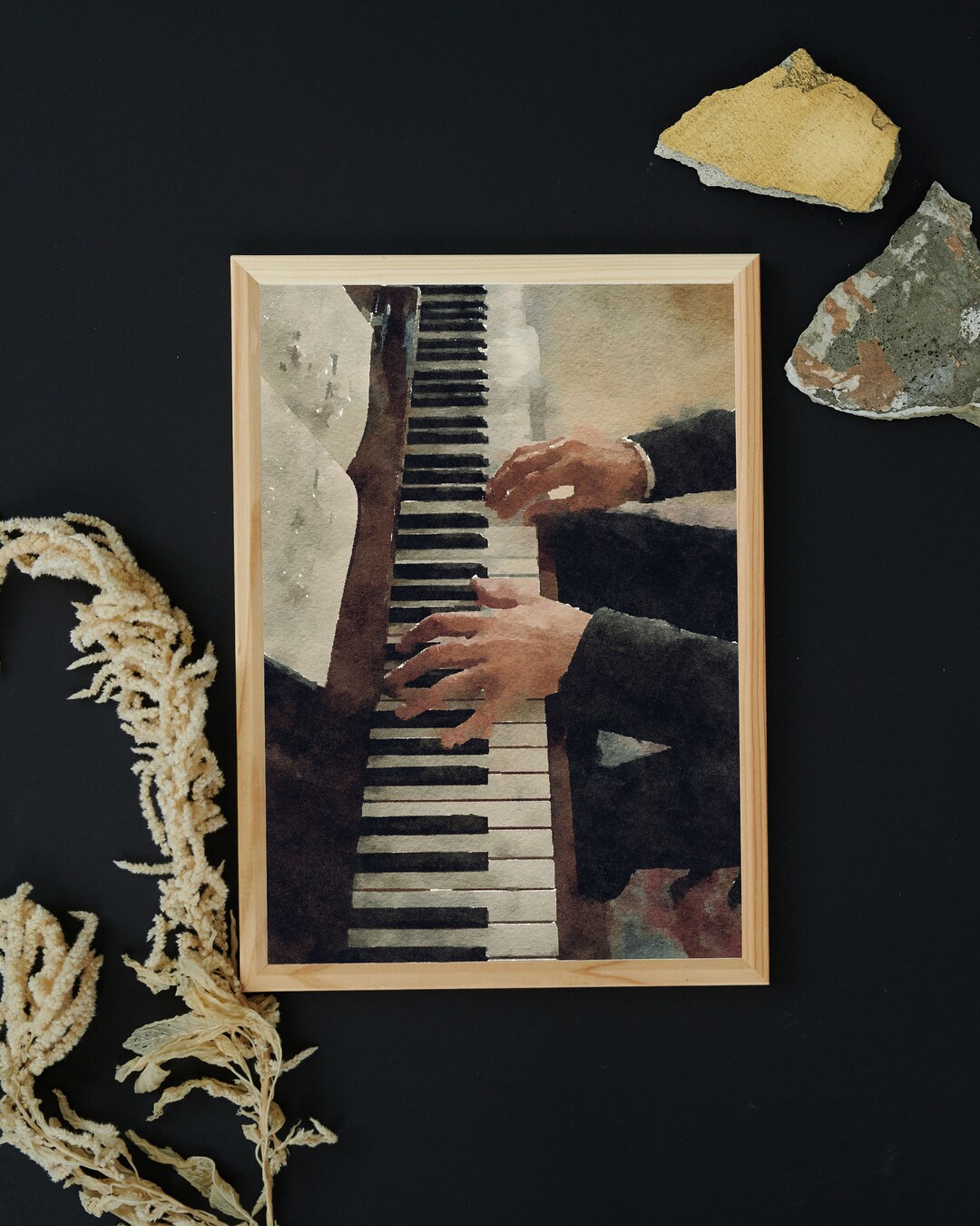 The Pianist Painting, Vintage Still Life Painting, Moody Interiors ...