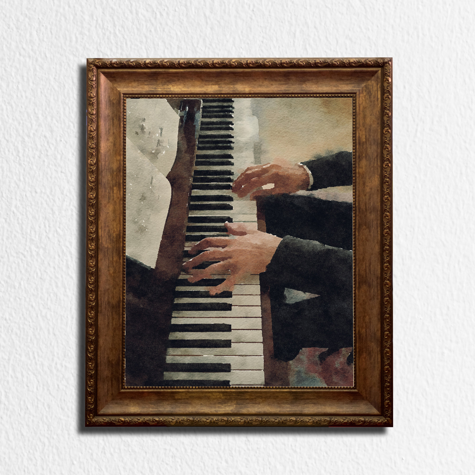 The Pianist Painting, Vintage Still Life Painting, Moody Interiors ...