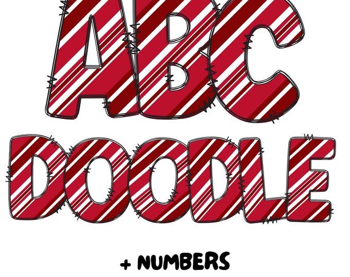 Digital Download | Doodle Christmas Candy Cane Pattern Fill 1 | PNG ...