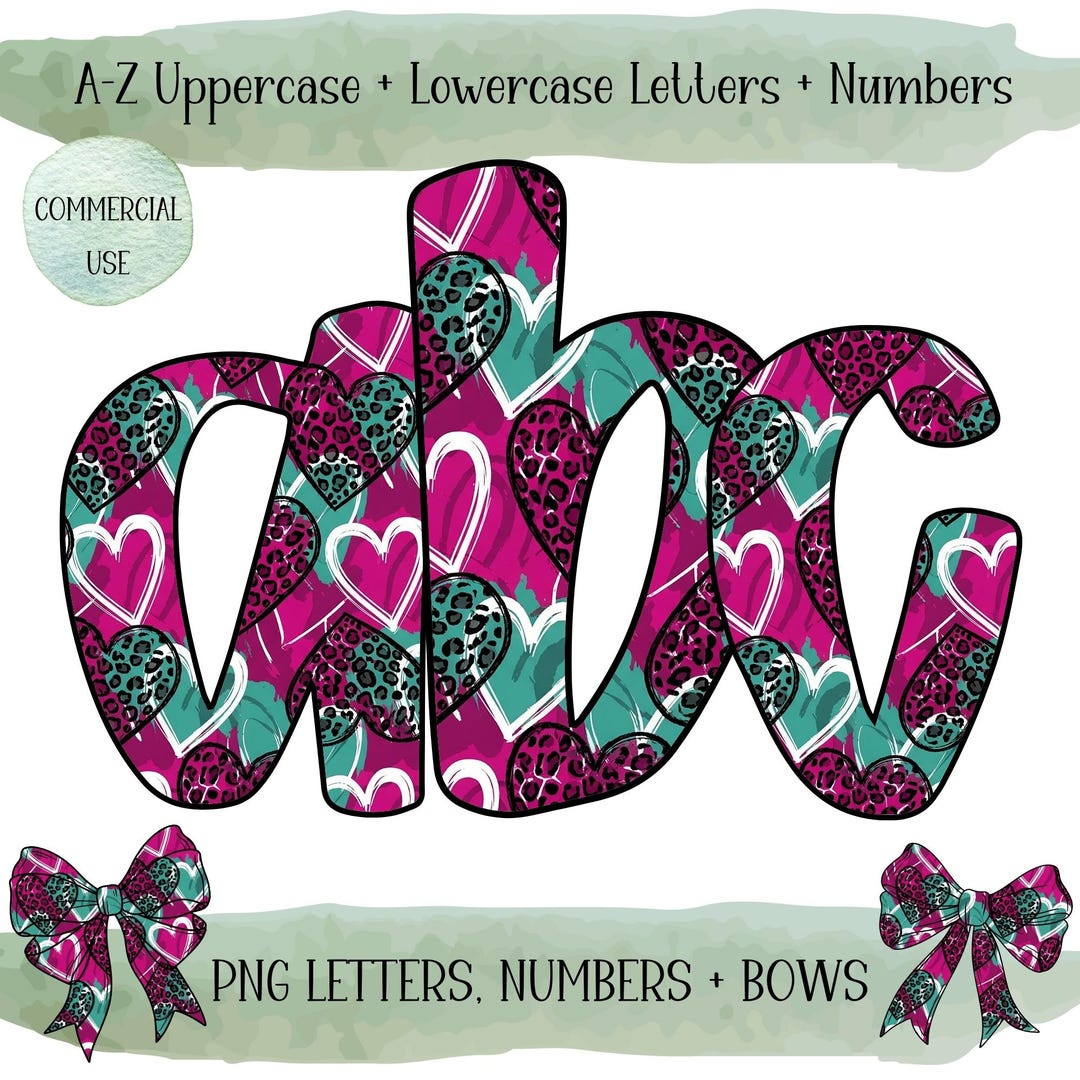 Valentine Doodle Letters PNG Clipart, Pink Heart Font, Pink Alphabet ...