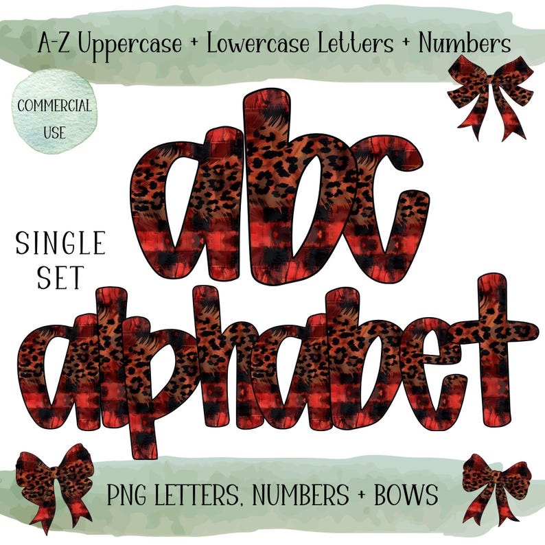 Leopard Print Alphabet, Animal Print Alphabet PNG, Safari Letters ...