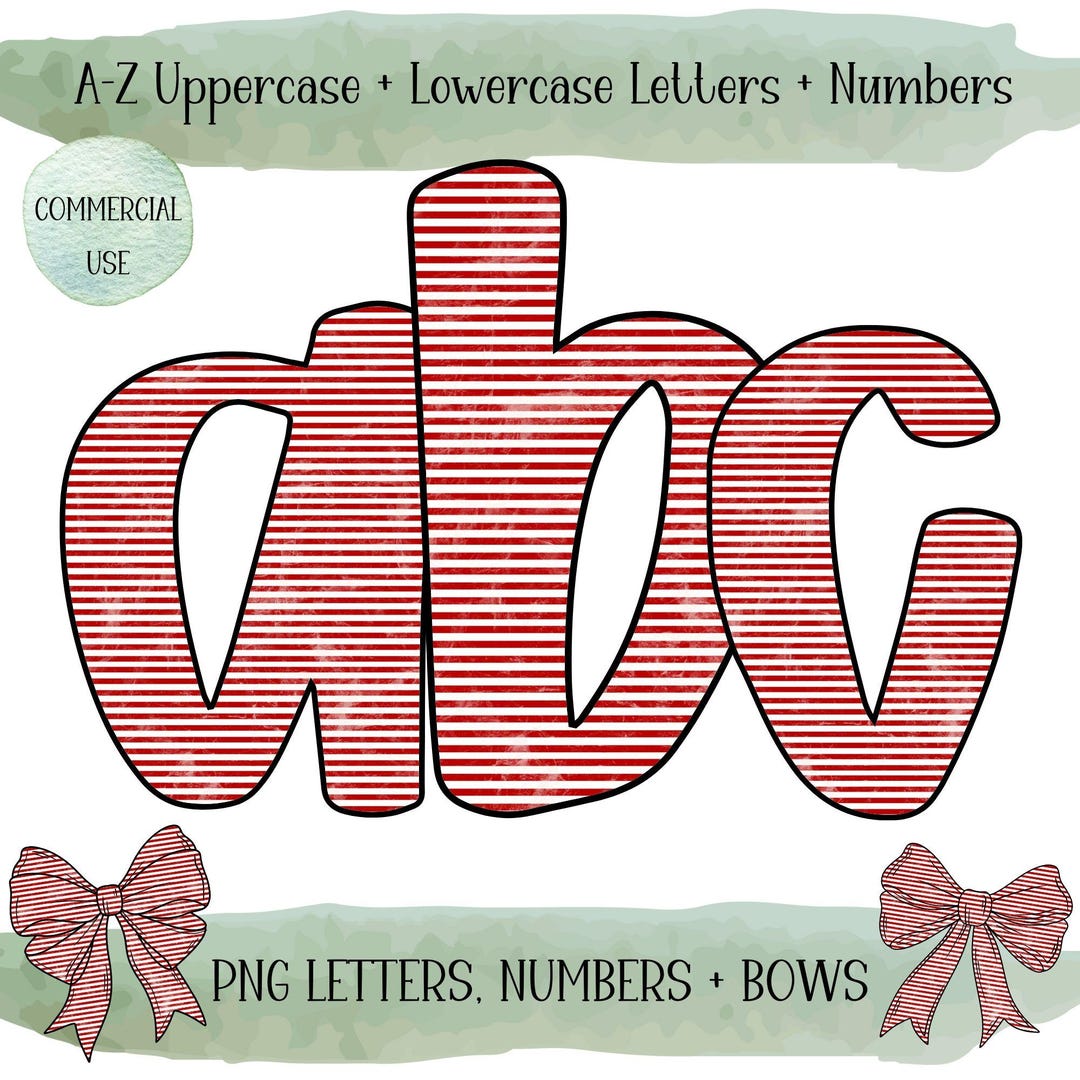 Stripe Alphabet PNG Clipart, Red Doodle Font, Valentines Doodle Letters ...