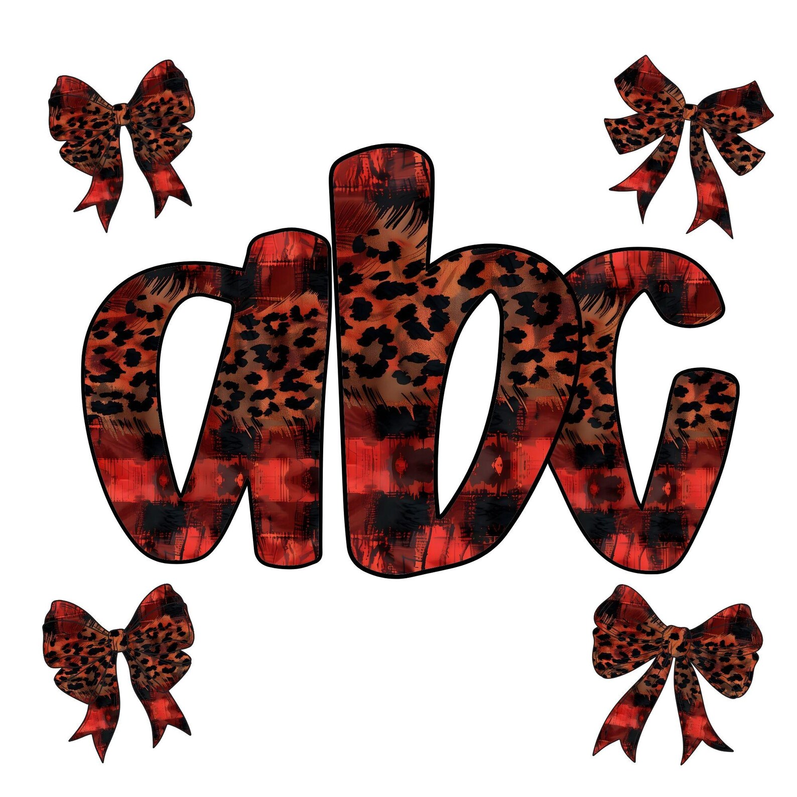 Leopard Print Alphabet, Animal Print Alphabet PNG, Safari Letters ...
