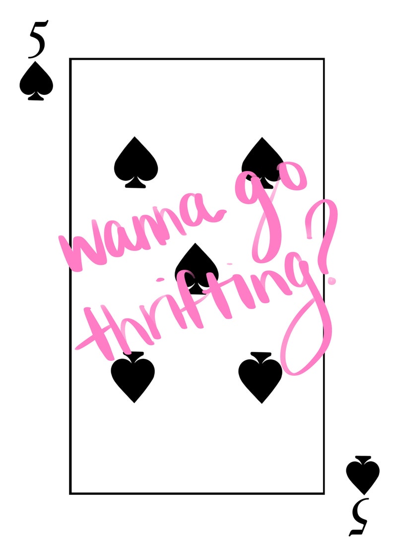 Custom Playing Card Message Digital Print | Digital Art Download ...