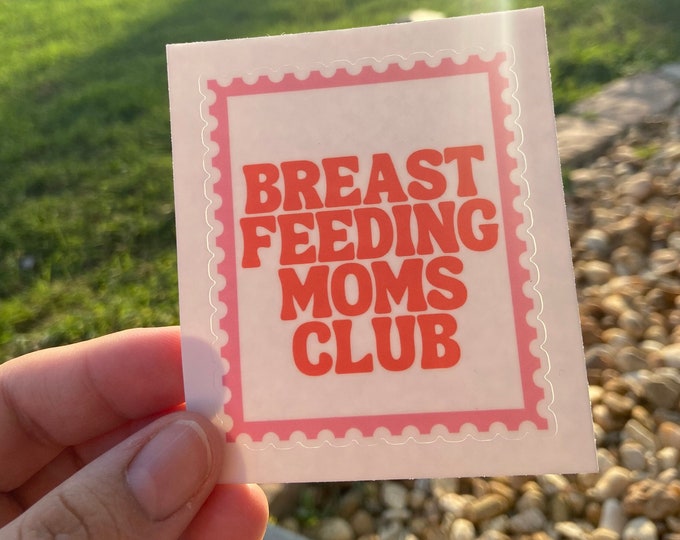 Breastfeeding Mom Club Sticker Breast Milk Keepsake Cute Breastfeeding Sticker Breastfeeding Mom ...