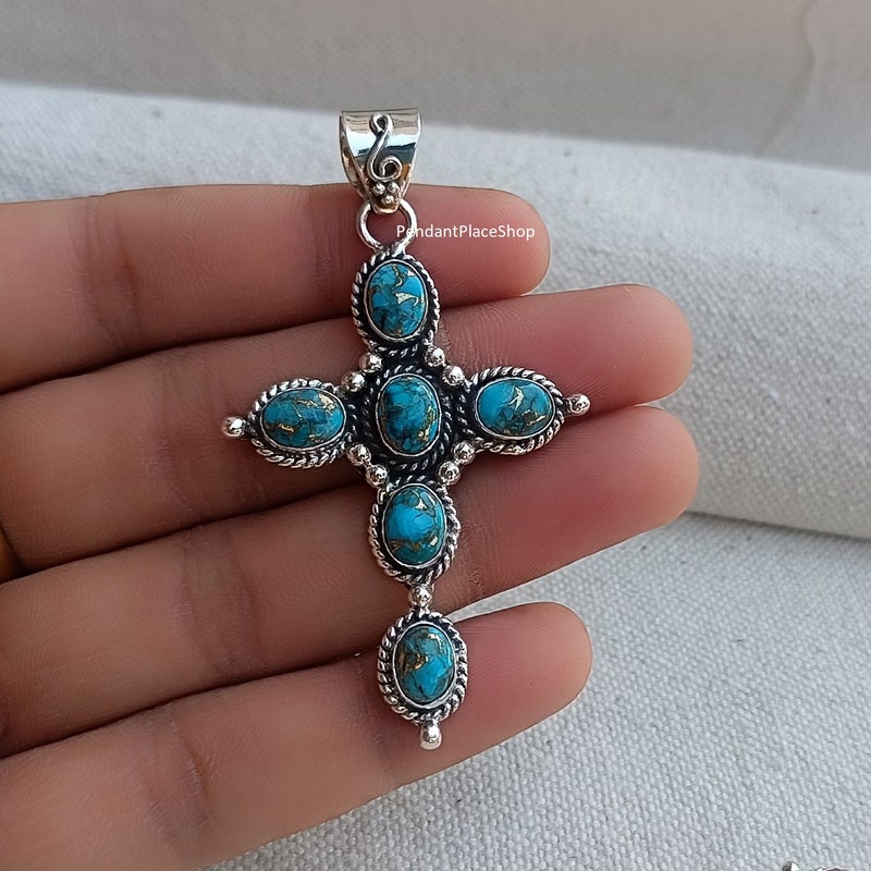 Turquoise Cross - Etsy