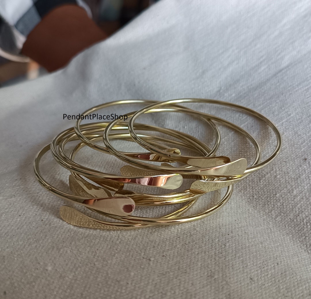 Thick West Indian Bangles, Set of 5 Bangles, Brass Bangles Boho ...