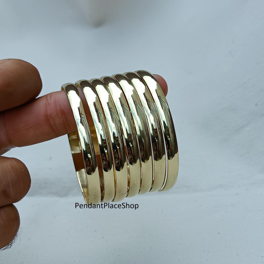 7 Set of Bangle Brass , Brass Bangles , Stacking Bangles , 7 Days ...