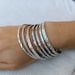 Sterling Silver Stacking Bangles - Semanario 7 Day Bracelet Set - Etsy