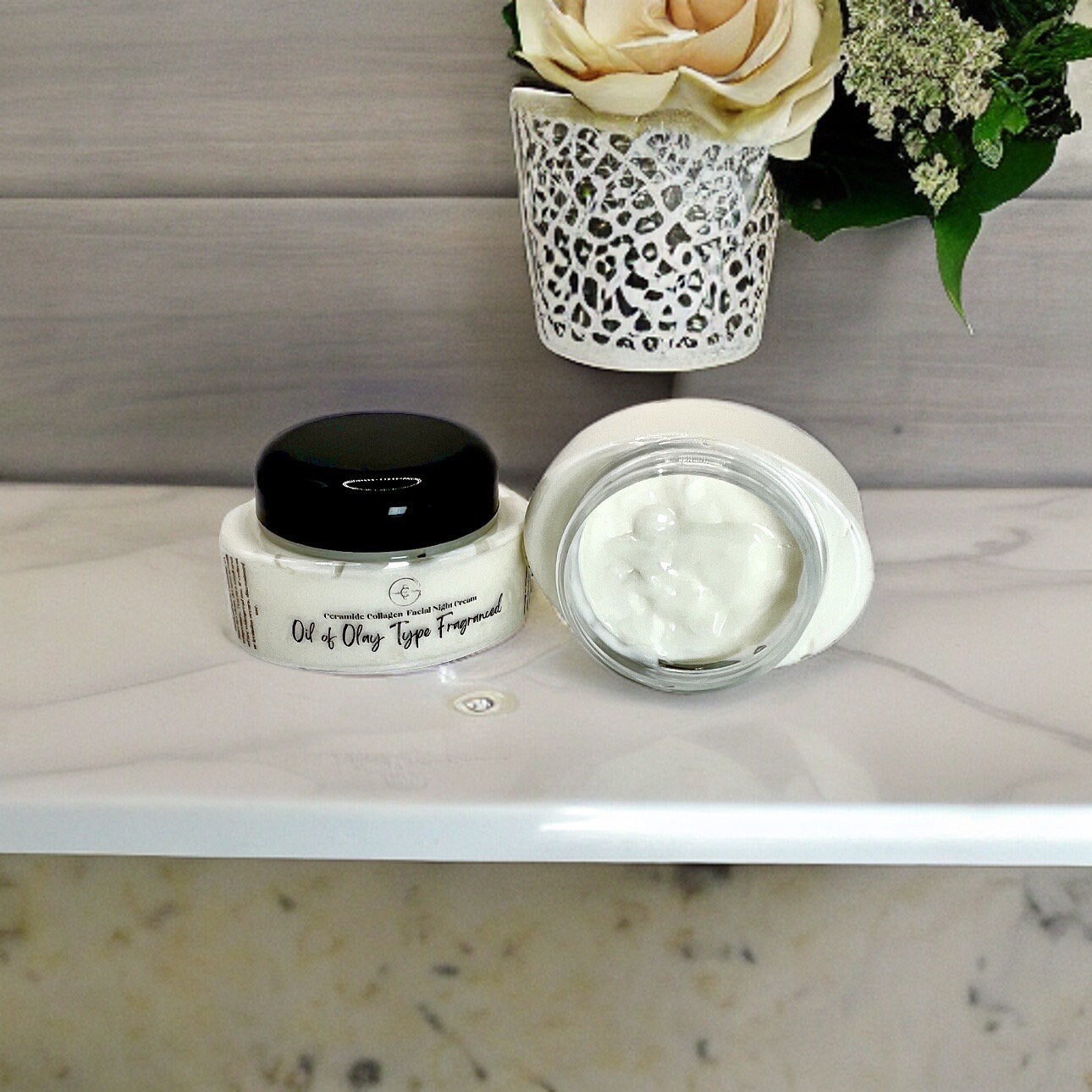 Ceramide, Collagen, Peptide Nighttime Face Cream/deep Moisture/thick ...