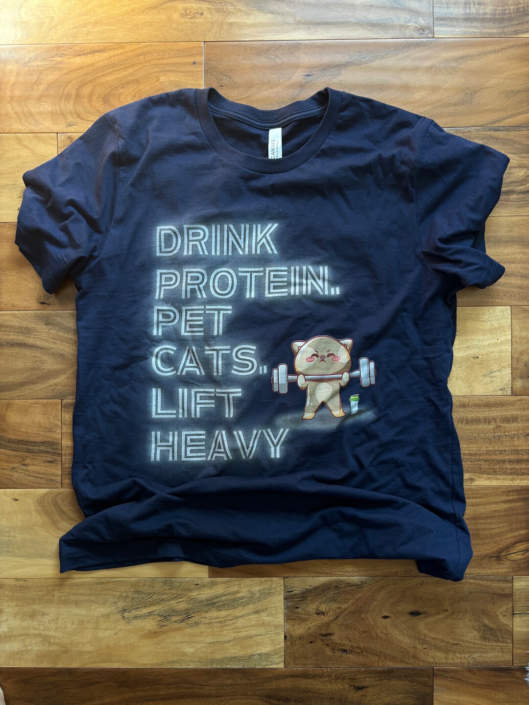 Drink Protein, Pet Cats, Lift Heavy: Cat Lover's Fitness Tee – Lift ...