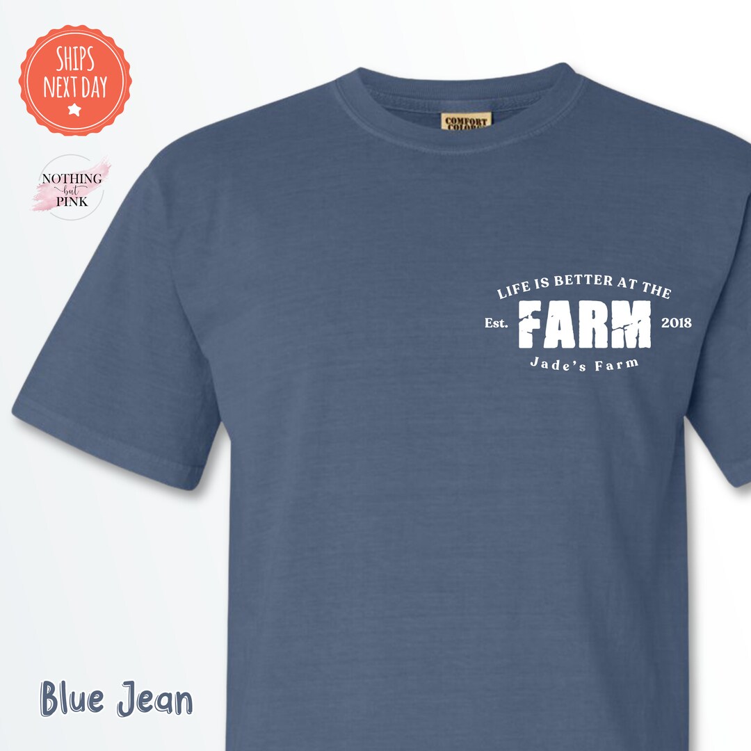 Farm Est Custom Shirt Customizable Farm Name Est Tshirt Life is Better on the Farm Farm Matching ...