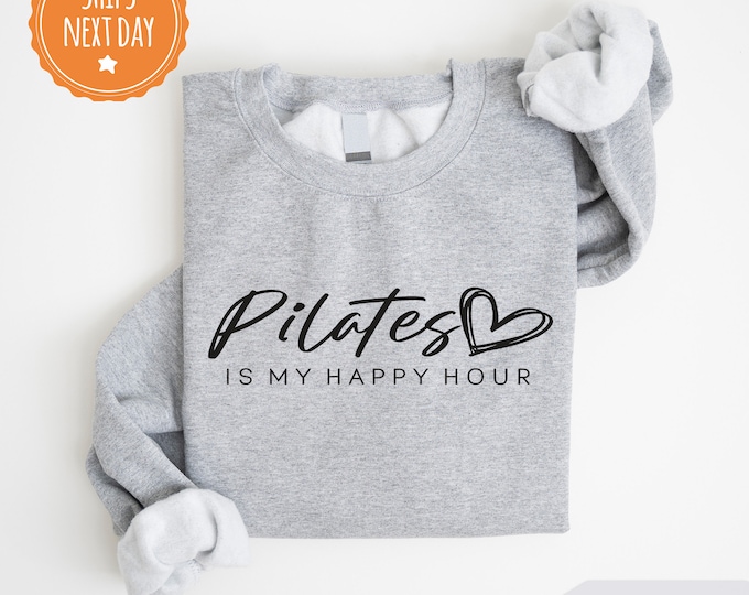 Pilates is My Happy Hour Sweatshirt | Pilates Sweatshirt | Pilates ...