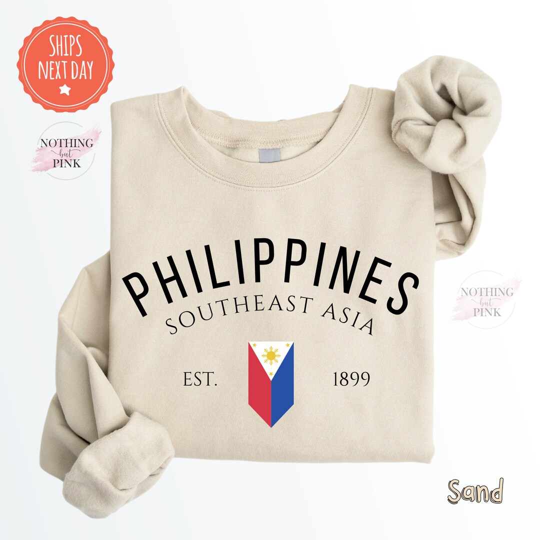 Philippines Sweatshirt - Southeast Asia Crewneck - Philippine Flag ...