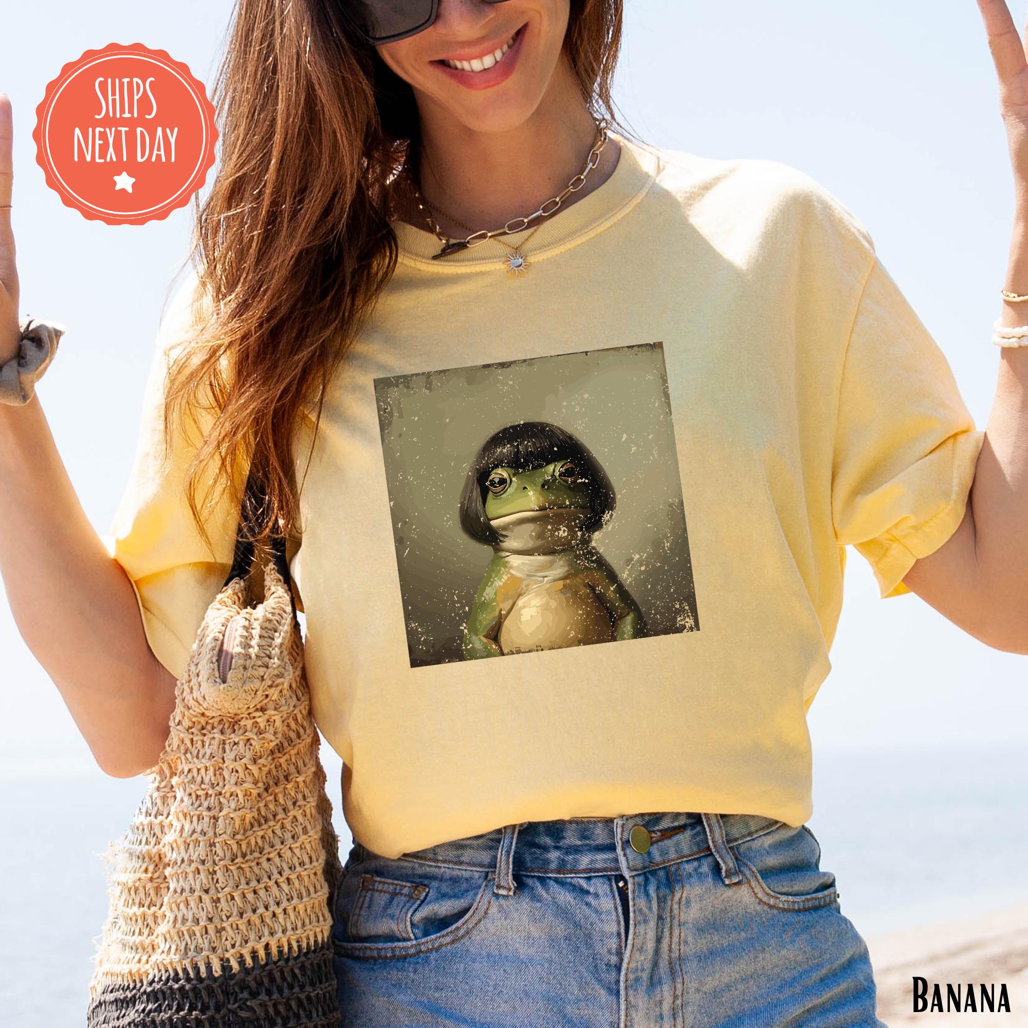Funny Frog Bob Haircut Meme Shirt, Quirky Hilarious Animal Tee - Etsy