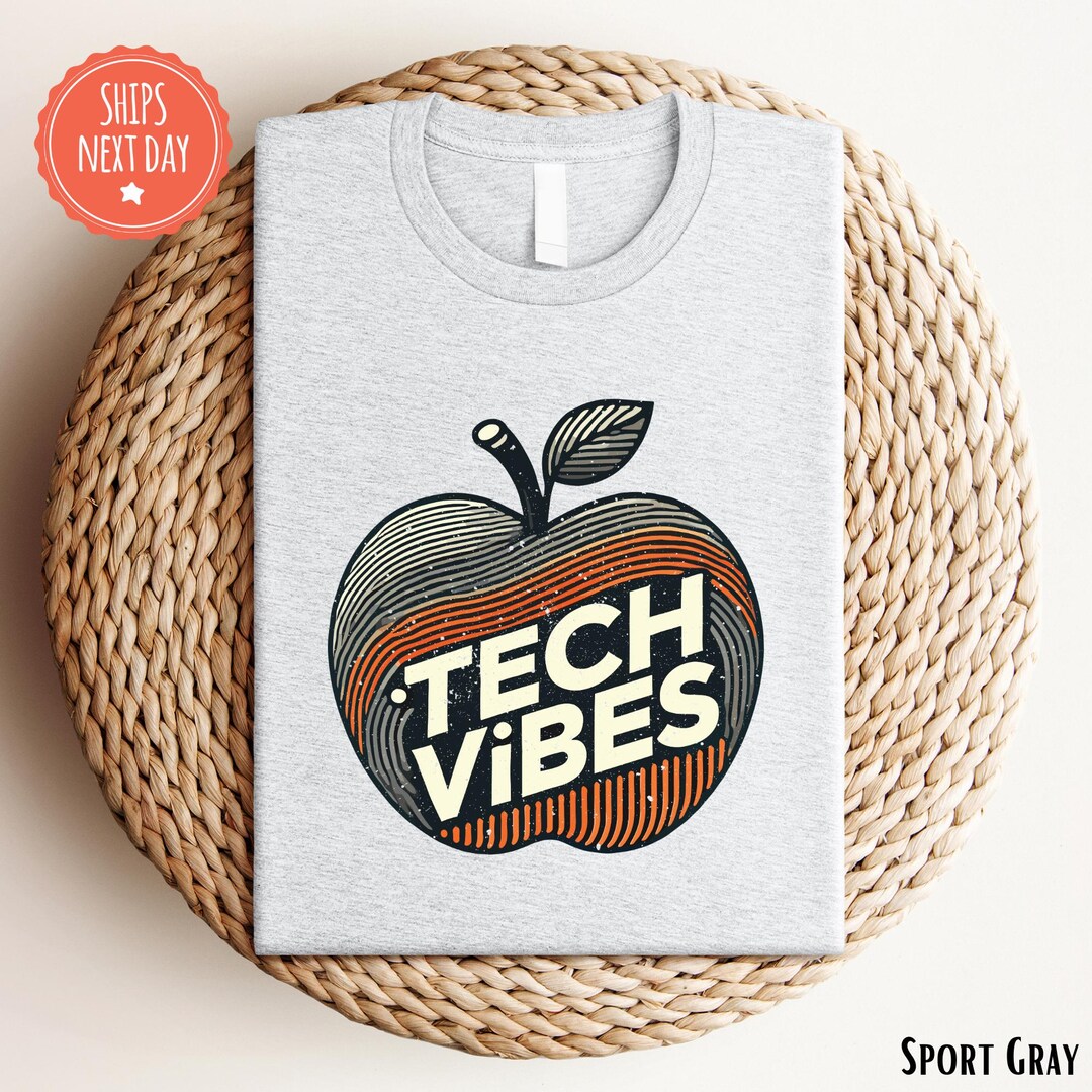 Retro Technology Teacher Shirt Computer Technology Apple Graphic Tech ...