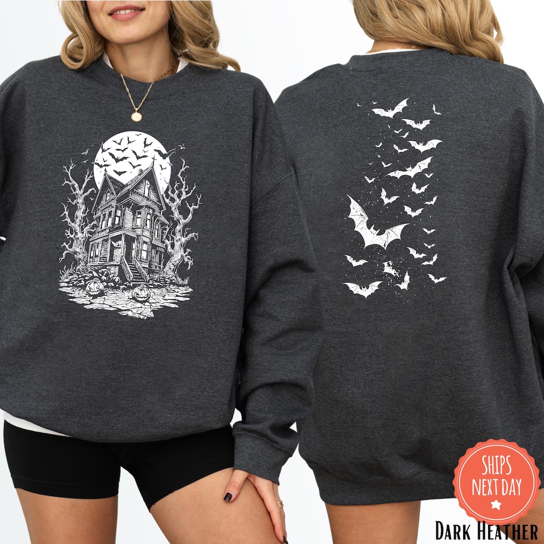 Haunted House Halloween Sweatshirt - Spooky Season - Halloween Hoodie ...