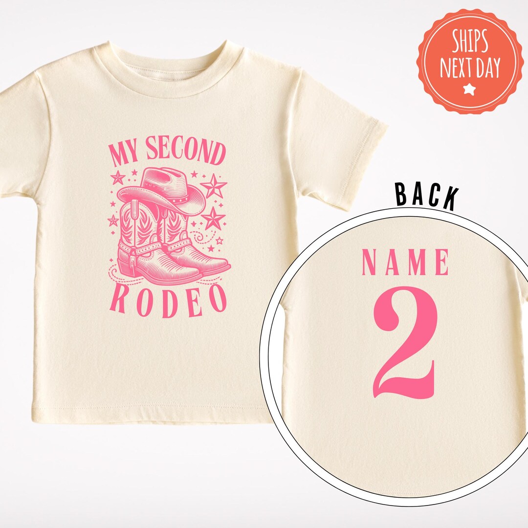 My Second Rodeo Birthday Shirt - Girls Rodeo Birthday - Cowgirl ...