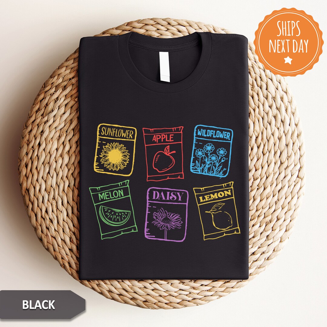 Garden Shirt Seeds Graphic Tee Flower Shirt Gardening Shirt Gift for ...
