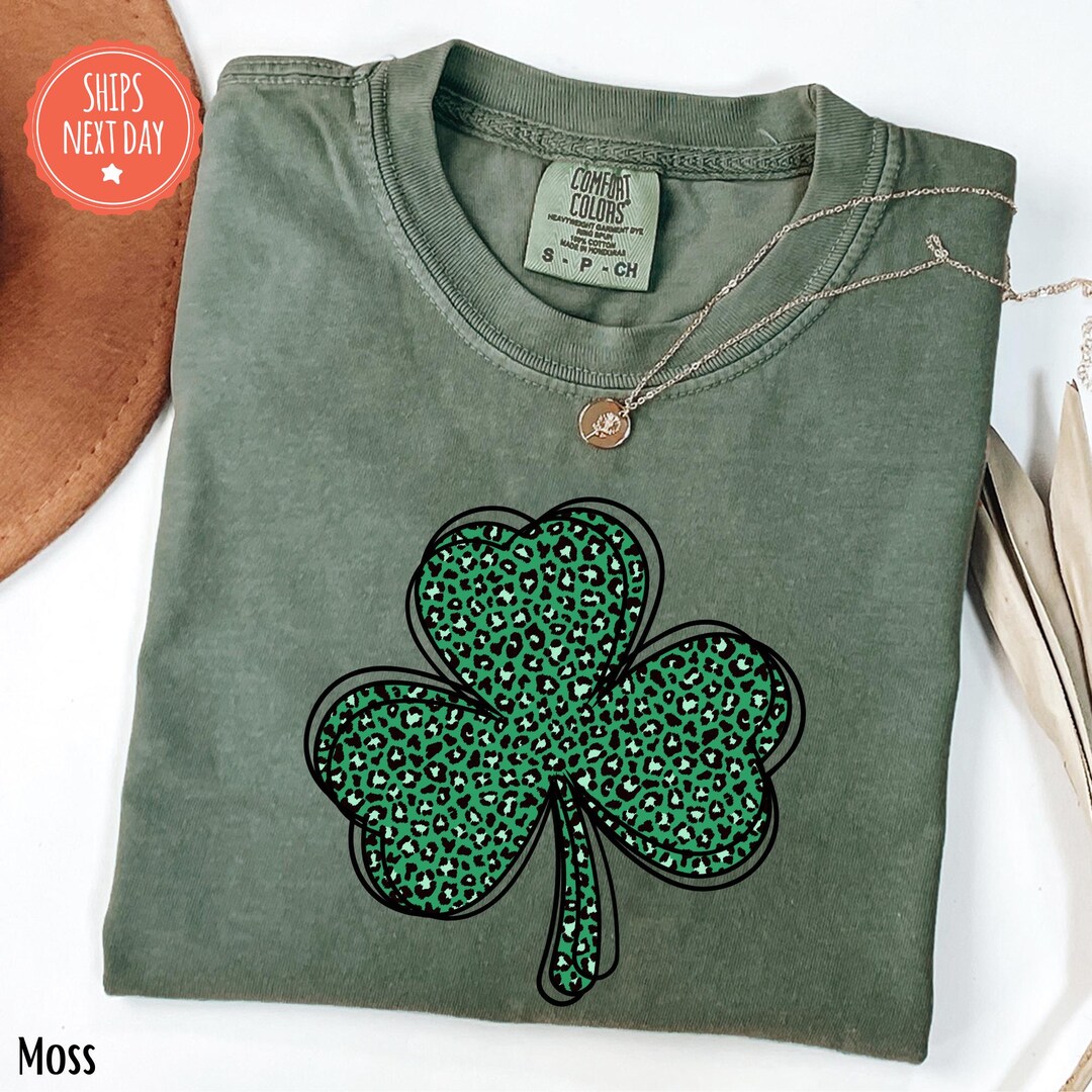 Leopard Print Shamrock Shirt - Shamrock Tshirt - St. Patricks Day Tee ...
