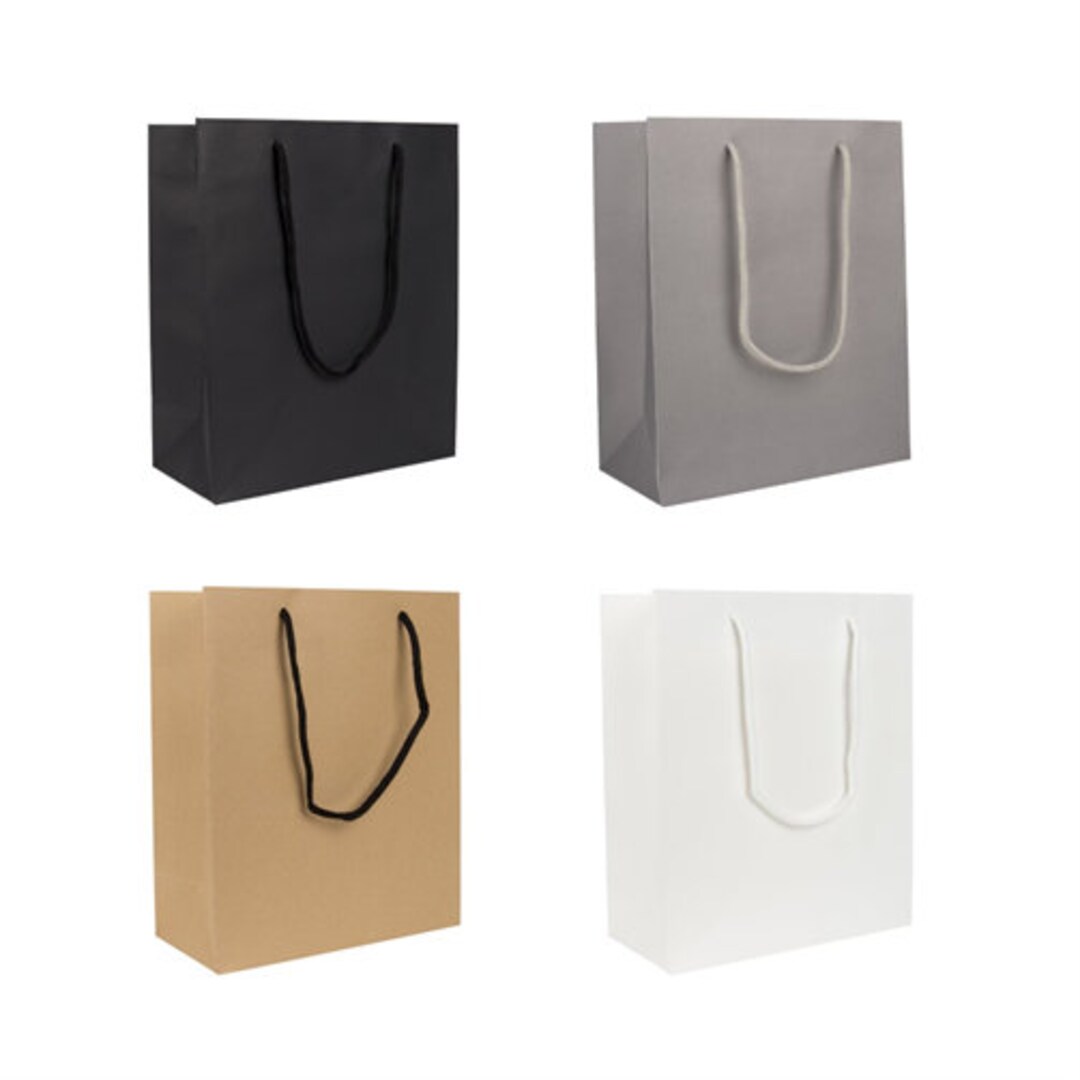 Large Portrait Paper Gift Bag Rope Handles 300 X 250 X 120mm - Etsy UK