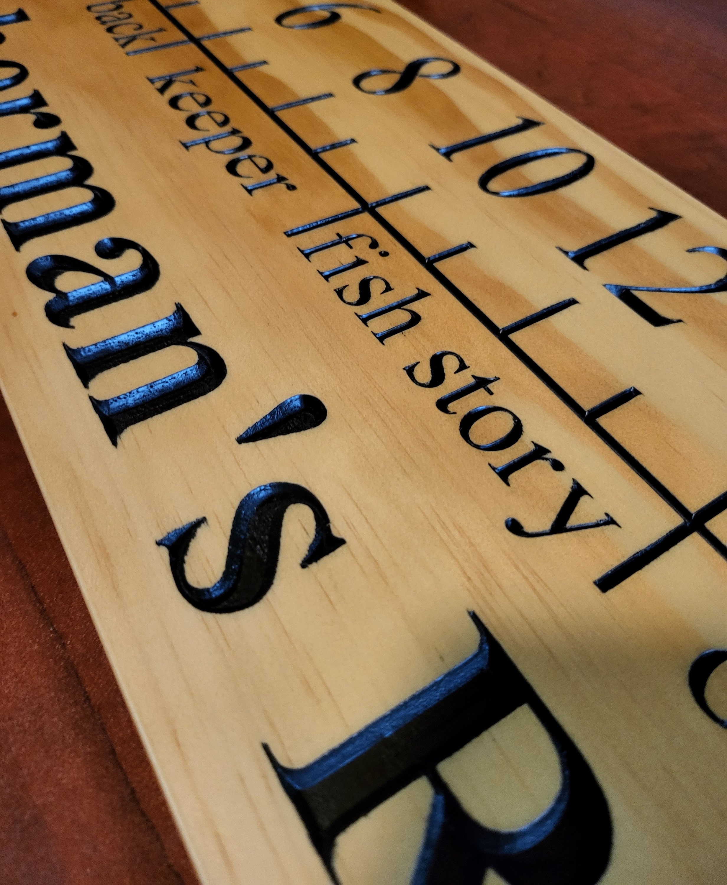 Custom Carved Wood Fishing Sign - Etsy