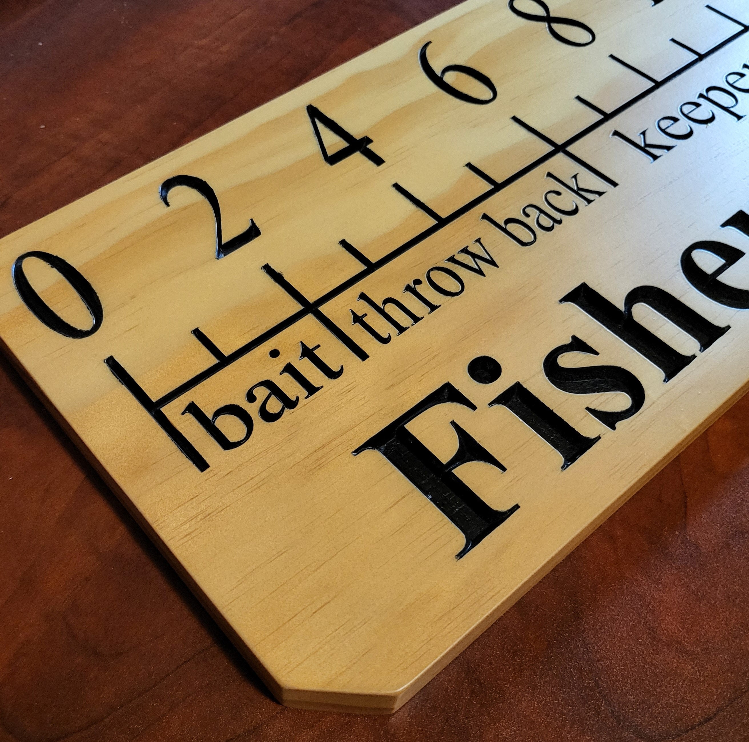 Custom Carved Wood Fishing Sign - Etsy