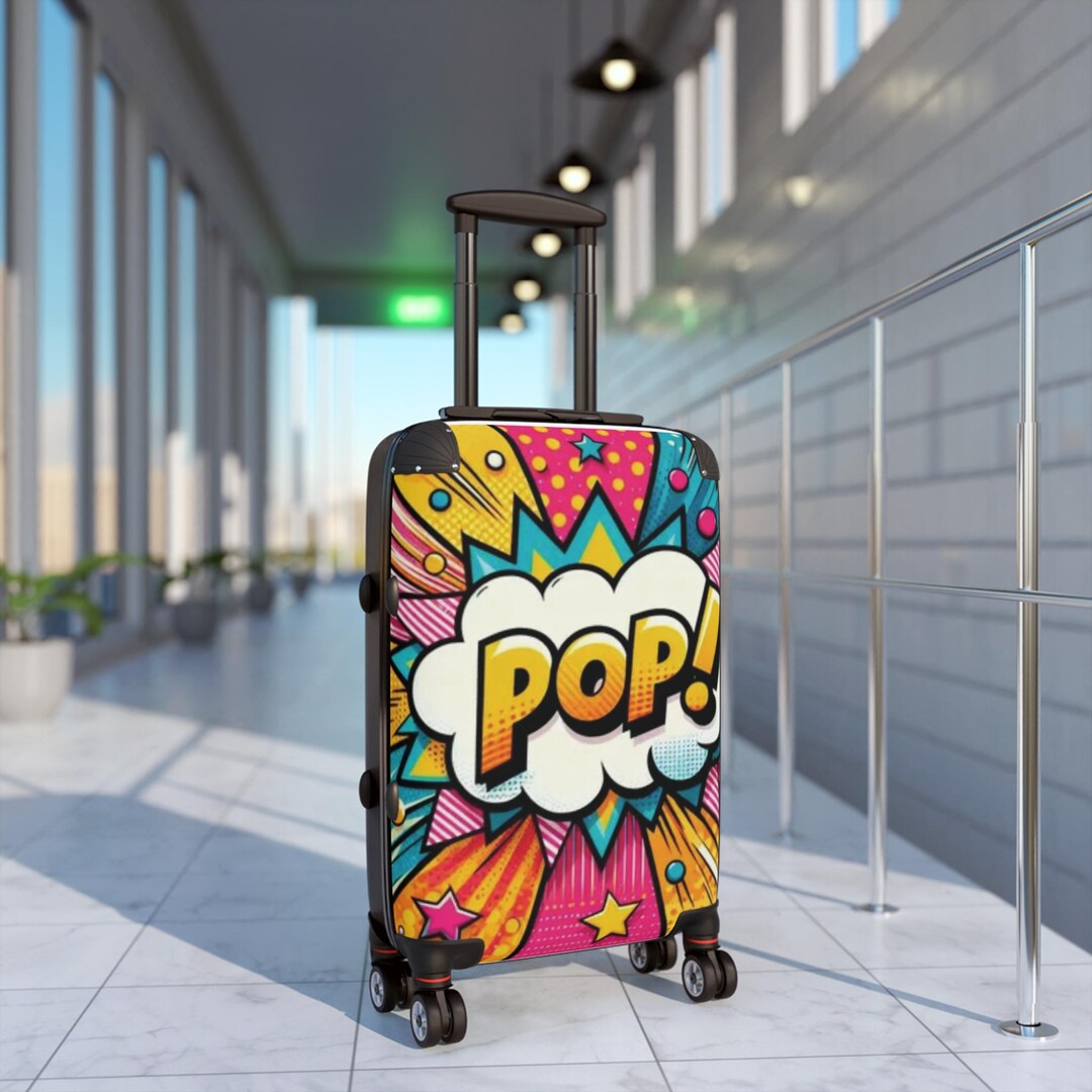 Colorful Pop Art Suitcase for Travel Enthusiasts, Stylish Luggage ...