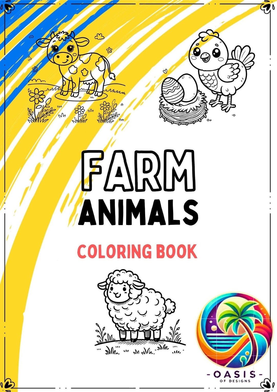 Personalized Farm Animals Coloring Book for Children--at COST PRICE ...