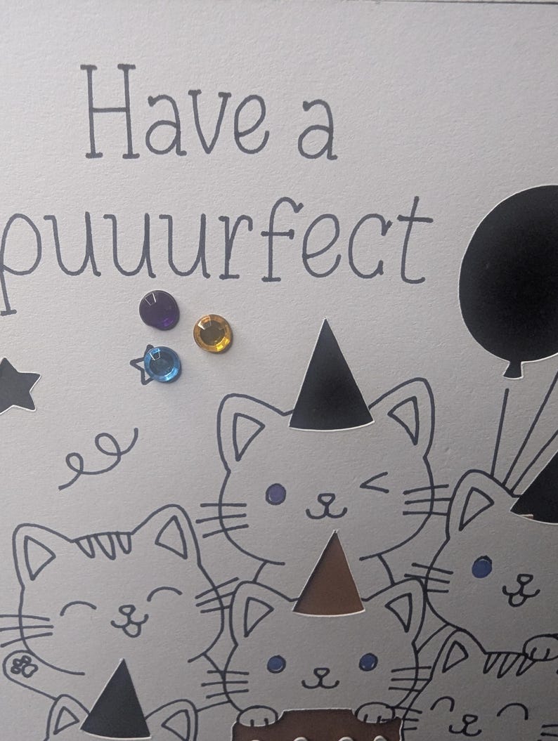 Handmade Card for That Special Cat Loving Person You Appreciate. - Etsy