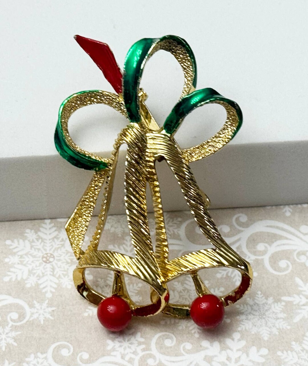 Vintage Gerry's Gold Christmas Bell Brooch Pin - Etsy