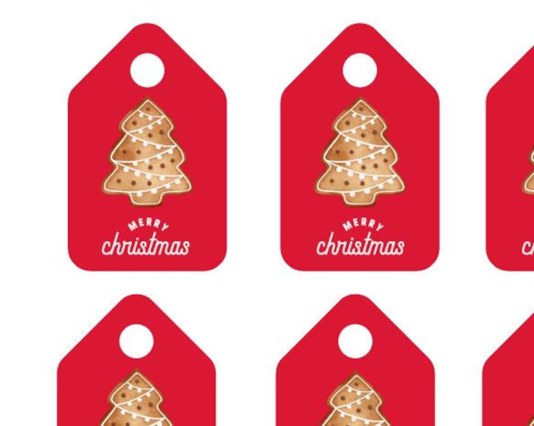 CHRISTMAS GIFT TAGS Printable, Cozy, Warm, Christmas Cookies - Etsy