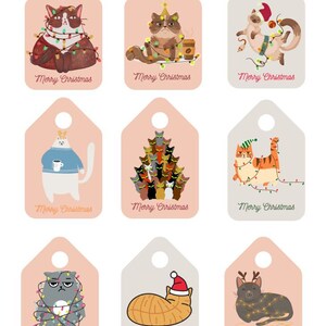 CHRISTMAS GIFT TAGS - Printable, Cats, Funny - Etsy