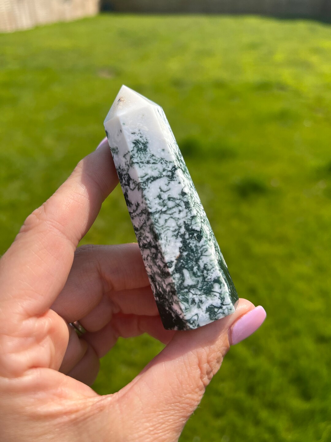 Tree Agate Tower Dendritic Agate Point Obelisk - Etsy