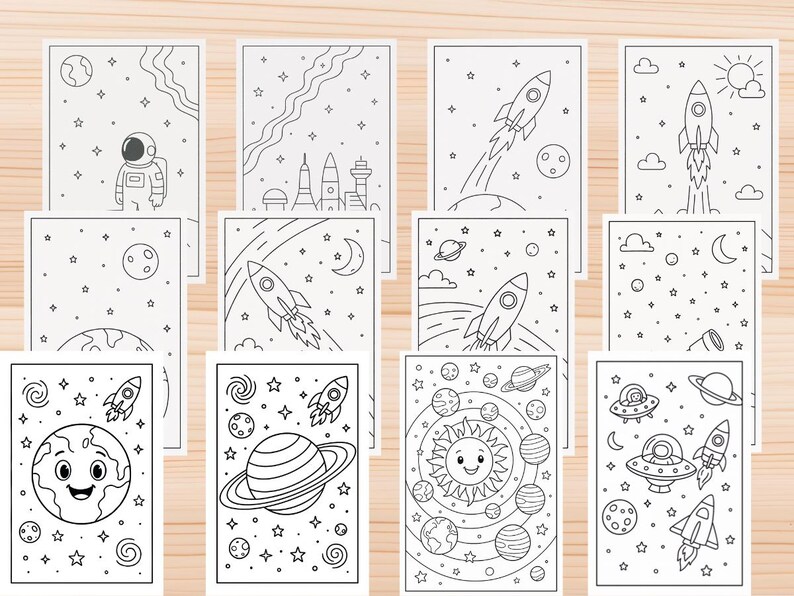 Printable Space Coloring Pages for Kids– 25 Astronaut, Rocket, Planet ...