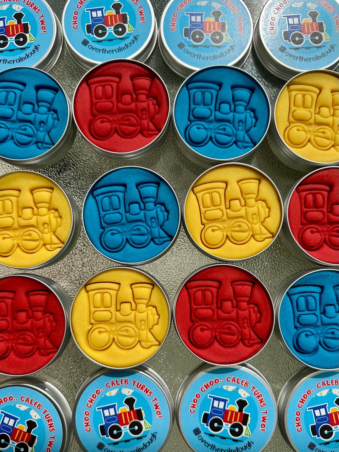 Set of 10, Choo Choo Train Play Dough Party Favors Chugga Chugga, All ...