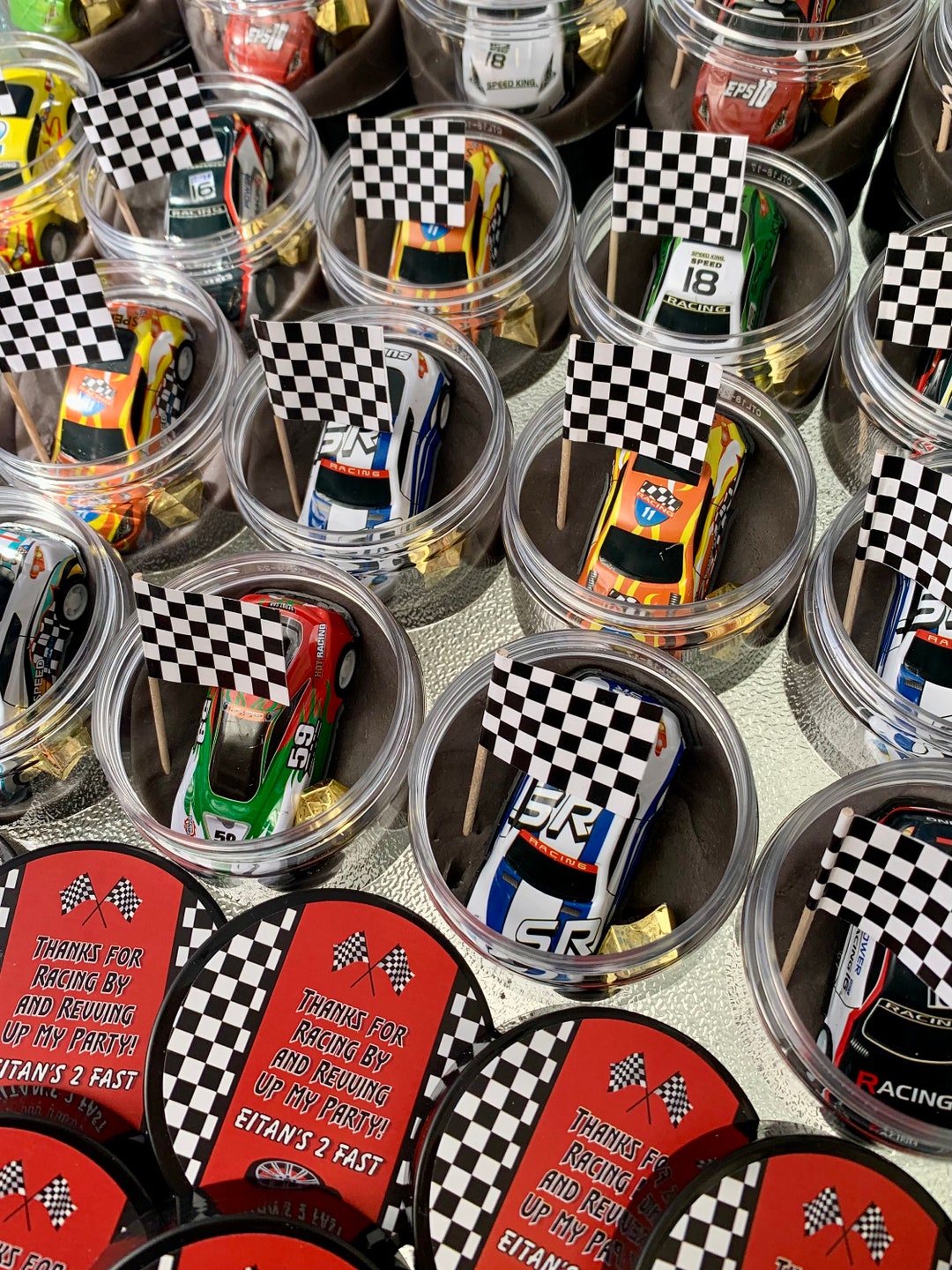 4 Jars Race Cars Birthday, Race Car Favors, Party Favors, Play Dough Favors, Race Car ...