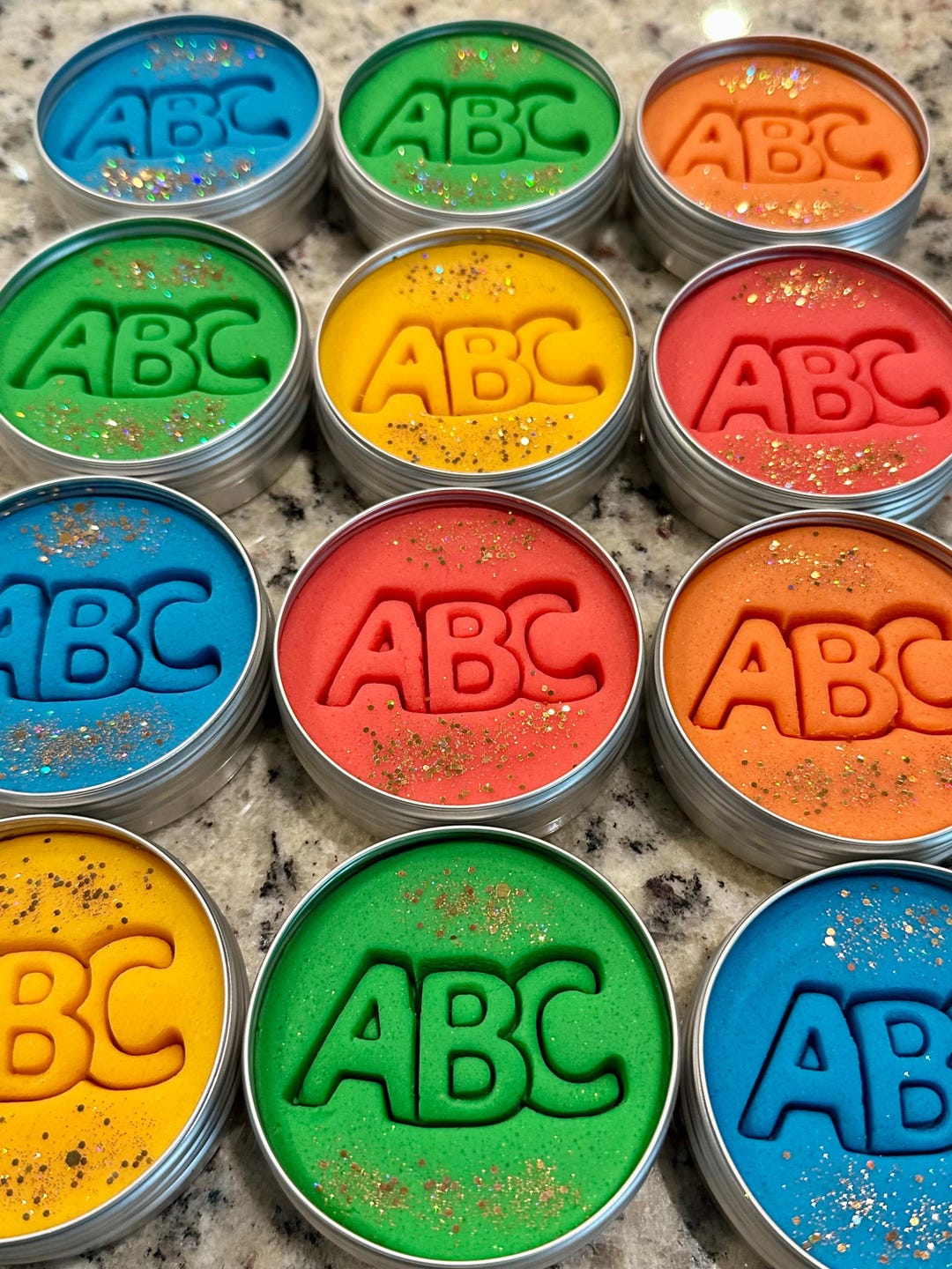 Personalized ABC Play Dough Party Favors: Custom Theme Stickers - Etsy