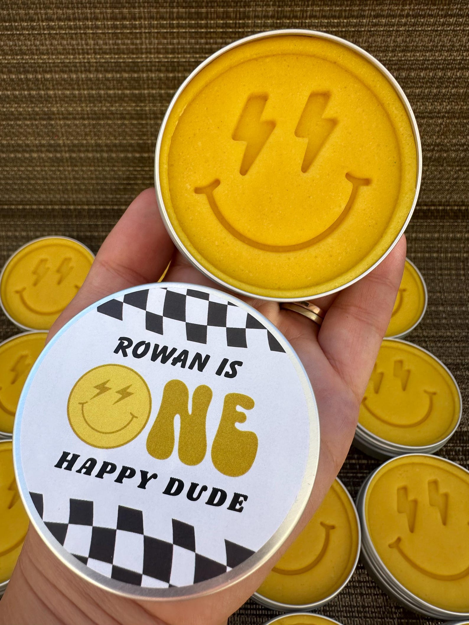 One Happy Dude Birthday Favors | Play Dough Party Favors | Personalized ...
